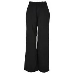 Stoffhose Urban Classics "Urban Classics Damen Ladies Straight Leg Workwear Pants", Damen, Gr. 30, Normalgr&ouml;&szlig;en, schwarz, 65% Baumwolle, 35% Polyester, unifarben, normal, Hosen Stoffhose