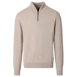 Troyer Venti "Venti Stricktroyer uni", Herren, Gr. L, beige, 70% Baumwolle, 25% Wolle, 5% Kaschmir, Pullover Troyer