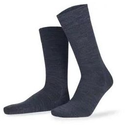 Socken Kunert "Socke Gary", Damen, Gr. 47-50, blau (jeans meliert 8030), Obermaterial: 70% Schurwolle WV. 20% Baumwolle CO. 8% Polyamid PA. 2% Elasthan EL., Socken Socken