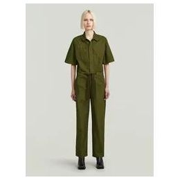 G-Star Raw Jumpsuit G-STAR "Army Jumpsuit", Damen, Gr. L, Normalgr&ouml;&szlig;en, schwarz olive gd, Obermaterial: 70% Baumwolle, 30% Baumwolle, Overalls Jumpsuit