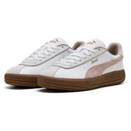 Sneaker Puma "CLUB KLASSIKA", Damen, Gr. 37, Puma wei&szlig;, rose latte, Puma gold, Leder, Schuhe Sneaker, Obermaterial aus Leder, Innenmaterial aus Textil