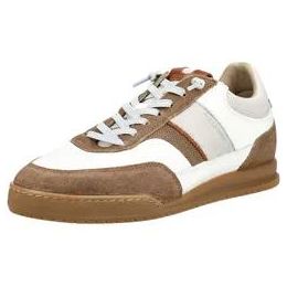 Sneaker Bullboxer "Bullboxer Sneaker Leder", Herren, Gr. 45, wei&szlig;, braun, Leder, Schuhe Sneaker