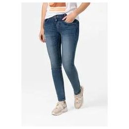 Skinny-fit-Jeans Timezone "Tight Sanya", Damen, Gr. 26, US-Gr&ouml;&szlig;en, blau, 70% Baumwolle 20% Polyester 9% Viskose 1% Elastan, Jeans