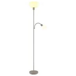 Globo LIGHTING Stehlampe "HINTON", sandfarben matt, 1, &Oslash; 26cm H: 178,7cm, 1 Stk., Leuchten, Stehleuchte Sand, Opal, Druckschalter, Flexo, E27/E14, Stehlampe