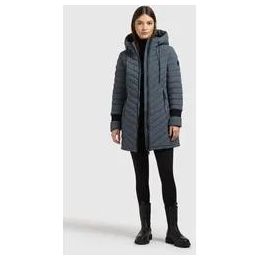 Steppmantel Khujo "NITA4", Damen, Gr. S, dim blau, 100% Polyester, unifarben, regular fit h&uuml;ftlang, eingesetzt abgestepptes B&uuml;ndchen, M&auml;ntel Steppmantel