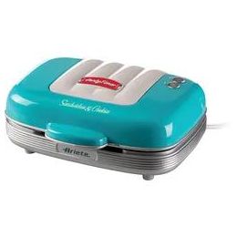Ariete 3-in-1-Sandwichmaker "Party Time 1972B, Cookie-Maker", blau, B:27cm H:11cm T:22cm, Sandwichmaker, f&uuml;r Sandwiches, Muffins und Donats, blau
