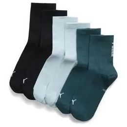 Socken Puma "Puma Kurze Socken (3er-Pack) Erwachsene", Damen, Gr. 35/38, petrol gr&uuml;n, 64% Baumwolle, 22% Polyester, 11% Polyamid, 3% Elasthan, 1% Metallic Fibre, Socken Socken