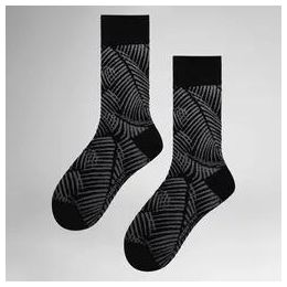 Socken Hudson "Socke Palm", Damen, Gr. 39-42, schwarz (schwarz 0005), Obermaterial: 53% Polyamid PA. 45% Baumwolle CO. 2% Elasthan EL., Socken Socken