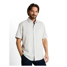 Kurzarmhemd Tom Tailor, Herren, Gr. XXL, N-Gr, gardenia wei&szlig; dot structure, Web, Obermaterial: 100% Baumwolle, gemustert, gepunktet, regular fit h&uuml;ftbedeckend, Rundhals, abgesteppte Kante, Hemden, mit Minimalprint