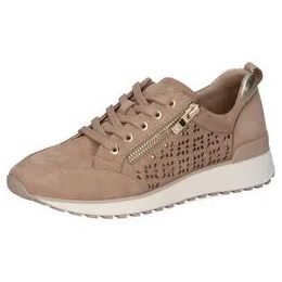 Sneaker Caprice "Caprice Sneaker Leder", Herren, Gr. 40, sand, Leder, Schuhe Sneaker