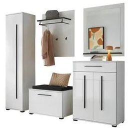 Garderoben-Set Home Affaire "Cantara, moderne Garderobe, Komplettset mit viel Stauraum", wei&szlig;, B:230cm H:201cm T:39cm, FSC-zertifizierter Holzwerkstoff, Kastenm&ouml;bel-Sets