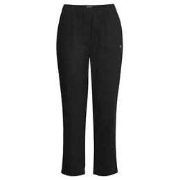 Leinenhose oxmo "Leinenhose OXAlfa", Damen, Gr. 38, N-Gr, schwarz, Obermaterial: 55% Leinen LI. 45% Viskose CV., Hosen