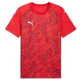 Fu&szlig;balltrikot Puma "TEAMFINAL GRAPHIC JERSEY", Herren, Gr. L, Puma rot, Puma wei&szlig;, schwarz cherry, Interlock, Obermaterial: 100% Polyester, bedruckt, slim fit normal, V-Ausschnitt, Trikots Fu&szlig;balltrikot, mit V-Ausschnitt, Kurzarmdesign, sportlicher Stil, schmale Passform