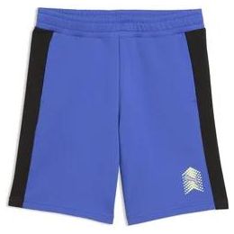 Sporthose Puma "Active Sports Shorts Jungen", M&auml;dchen, Gr. 116, Normalgr&ouml;&szlig;en, royal sapphire blau, Obermaterial: 67% Baumwolle, 26% Polyester, 7% Elasthan. Seitenpartie: 67% Baumwolle, 7% Elasthan, 26% Polyester. Seitentasche &ndash; Oben: 100% Baumwolle, bedruckt, regular fit, Hosen Sporthose