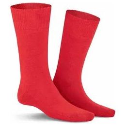 Socken Kunert "Socke Homesocks ABS", Damen, Gr. 43-46, rot (rot 8410), Obermaterial: 75% Schurwolle WV. 23% Polyamid PA. 2% Elasthan EL., Socken Socken