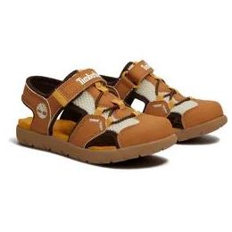 Sandale Timberland "PERKINS ROW FISHERMAN SANDAL", M&auml;dchen, Gr. 22, wheat mesh, Synthetik, Schuhe Sandale, mit Klettverschlu&szlig;