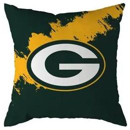 Dekokissen GREAT BRANDING "Great Branding Kissen Green Bay Packers "Brush" 50x50cm", Gr. 1 Stk., mehrfarbig, 100% Polyester, Dekokissen_Sitzkissen_Kissenh&uuml;llen