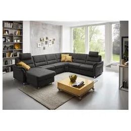 Wohnlandschaft DIE PLANBAR "ZE-EM16033 U-Form, Breite 330 cm", mammut anthrazit, B:330cm T:262cm, 100% Polyester, Sofas, Wohnlandschaft, wahlweise mit Kopfst&uuml;tzen und Bettfunktion