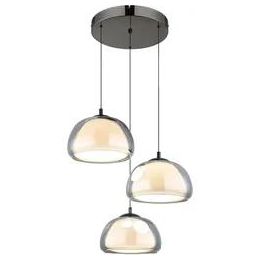 Globo LIGHTING H&auml;ngeleuchte "AVILA", schwarz, chromfarben, 1, &Oslash; 50cm H: 150cm, 1 Stk., Leuchten, Dimmbarer H&auml;ngeleuchte schwarz-chrom mit Fernbedienung, smart, H&auml;ngeleuchte