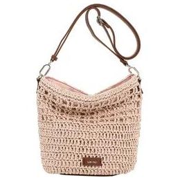 Umh&auml;ngetasche SURI FREY "Umh&auml;ngetasche SFY Marley", Damen, Gr. B/H/T: 31cm x 27cm x 14cm 0, rosa (rose 650), Papierstroh, Taschen Umh&auml;ngetasche