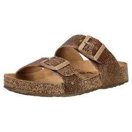Hausschuh Haflinger "Haflinger Hausschuhe Leder", Herren, Gr. 39, braun, Leder, Schuhe Hausschuh