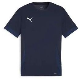 Fu&szlig;balltrikot Puma "TEAMGOAL MATCHDAY JERSEY", Herren, Gr. L, Puma navy, Puma wei&szlig;, persian blau, Interlock, Obermaterial: 100% Polyester, unifarben, regular fit normal, Rundhals, Trikots Fu&szlig;balltrikot, f&uuml;r Fu&szlig;ball, Kurzarm, sportlicher Stil, aus Interlock-Material