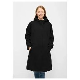 Regenmantel Derbe "Deutby", Damen, Gr. 34, jet schwarz, jet schwarz, Obermaterial: 100% Polyester, M&auml;ntel, Parka, wasserdicht, mit Kapuze, funktional