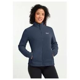 Fleecejacke Jack Wolfskin "TAUNUS 100 FZ W", Damen, Gr. S (36), midnight sky, Obermaterial: 100% Polyester. Futter: 100% Polyester, normal, Jacken Fleecejacke, Winddicht, atmungsaktiv, &Uuml;bergangsjacke