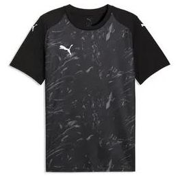 Fu&szlig;balltrikot Puma "TEAMFINAL GRAPHIC JERSEY", Herren, Gr. L, Puma schwarz, Puma wei&szlig;, flat schwarz gray, Interlock, Obermaterial: 100% Polyester, bedruckt, slim fit normal, V-Ausschnitt, Trikots Fu&szlig;balltrikot, mit V-Ausschnitt, Kurzarmdesign, sportlicher Stil, schmale Passform
