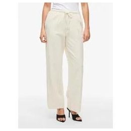 Schlupfhose Vila "VIPRISILLA RW PANTS - NOOS", Damen, Gr. 42, N-Gr, super light natural melan, Web, Obermaterial: 50% Viskose, 40% Baumwolle, 10% Leinen, unifarben, loose fit kn&ouml;chellang, Hosen Schlupfhose, Sommerhose, mit Leinen