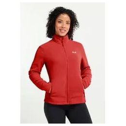 Fleecejacke Jack Wolfskin "TAUNUS 100 FZ W", Damen, Gr. L (42/44), siren rot, Obermaterial: 100% Polyester. Futter: 100% Polyester, normal, Jacken Fleecejacke, Winddicht, atmungsaktiv, &Uuml;bergangsjacke