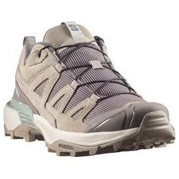 Wanderschuh Salomon "X ULTRA 360 LEATHER", Damen, Gr. 37, iron, desert tan, gr&uuml;n milieu, Leder, Textil, Schuhe Wanderschuh