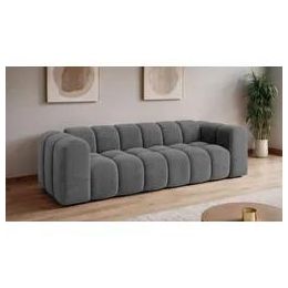 Big-Sofa OTTO HOME "KALLIE Design-Sofa mit Steppung, Bubble-Optik, Breite 248 cm", anthrazit, B:248cm H:72cm T:95cm, 100% Polyester, Sofas, Big-Sofa, moderne Steppung, hoher Sitzkomfort und modernes Design