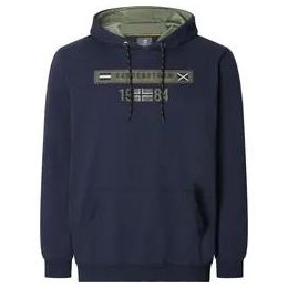 Kapuzensweatshirt Jan Vanderstorm "Sweatshirt SANNO", Herren, Gr. XL, blau (dunkelblau), Obermaterial: 100% Baumwolle CO., Sweatshirts