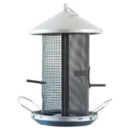 Futterhaus Windhager "Vogelhaus Happy Bird", silberfarben, B:20cm H:30,5cm T:24cm, Futterautomaten, BxTxH: 20x24x30,5 cm