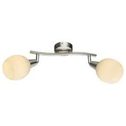 Globo LIGHTING Deckenspot "ELLIOTT", nickelfarben matt, 2, H: 23cm, 1 Stk., Leuchten, LED Strahler f&uuml;r Wohn- & Schlafzimmer dimmbar, Deckenspot