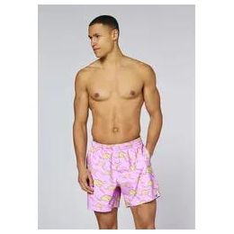 Badeshorts Chiemsee, Herren, Gr. XXL (60/62), orchid, Polyester, Badehosen Badeshorts