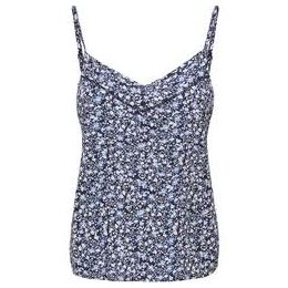 Spaghettitop Only "ONLNALA LIFE SINGLET WVN NOOS", Damen, Gr. M, night sky aop:sofia wei&szlig; blau ditsy, Web, Obermaterial: 100% Viskose, bedruckt, regular fit normal, V-Ausschnitt, Tops, Viskose, regular fit, V-Ausschnitt
