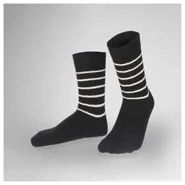 Socken Hudson "Socke Row", Damen, Gr. 43-46, schwarz (schwarz 0005), Obermaterial: 86% Baumwolle CO. 13% Polyamid PA. 1% Elasthan EL., Socken Socken