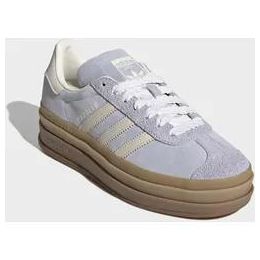 Sneaker Adidas ORIGINALS "GAZELLE BOLD", Damen, Gr. 36, crystal sky, chalk pearl, ice gold metallic, Leder, Schuhe Sneaker