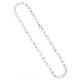 Silberkette Jobo "Gliederkette mit Struktur Paperclip 5 mm" Gr. 50, silber 925, Halsketten, Damen, 50cm, Silber 925 (Sterlingsilber), Silberkette, 925 Silber diamantiert