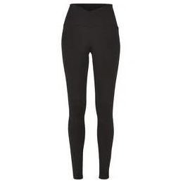 Leggings Urban Classics "Urban Classics Damen Ladies Recycled V Waist Leggings", Damen, Gr. S, US-Gr&ouml;&szlig;en, schwarz, 78% Polyester, 22% Elasthan, unifarben, skinny fit, Hosen Leggings
