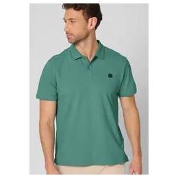 Poloshirt Street One MEN, Damen, Gr. L (42), caribbean gr&uuml;n, Web, 95% Baumwolle, 5% Elasthan, unifarben, comfort fit normal, hoch geschlossener Ausschnitt, normaler Saum, Shirts, aus Baumwolle mit Stretchante