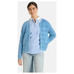 LIEBLINGSST&Uuml;CK Strickjacke LIEBLINGSST&Uuml;CK "TienL", Damen, Gr. 42, blau (435, skyblau), 100% Baumwolle, normal, Strickjacken Strickjacke, aus 100% Baumwolle
