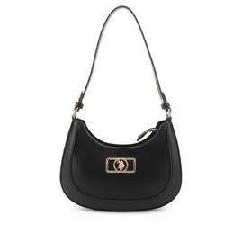 Schultertasche U.S. Polo Assn. "JONES CHIC SMALL HOBO BAG. Damen", Damen, Gr. B/H/T: 5cm x 21cm onesize, schwarz, Polyurethan, Taschen Schultertasche, Schultertasche Damen, Abendtasche, Fashion, Lifestyle, Sale