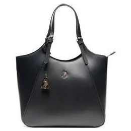 Tragetasche U.S. Polo Assn. "JONES LARGE SHOPPING BAG SHOPPER Damen", Damen, Gr. B/H/T: 15cm onesize, schwarz, Polyurethan, Taschen, Tragetasche Damen, Shopper, Einkaufstasche, Fashion, Lifestyle, Sale