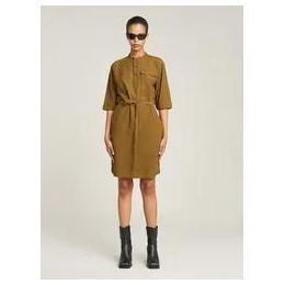 G-Star Raw Bodykleid G-STAR "Fluid Kleid", Damen, Gr. XS, Normalgr&ouml;&szlig;en, dk mustard, Obermaterial: 90% Viskose, 10% Polyester, Kleider