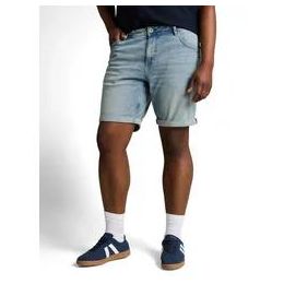 Jeansshorts Tom Tailor PLUS, Herren, Gr. 42, N-Gr, light stone blau denim, Denim/Jeans, Obermaterial: 98% Baumwolle, 2% Elasthan, unifarben, relaxed fit kurz, Jeans Jeansshorts, im 5-Pocket-Sytel - Gro&szlig;e Gr&ouml;&szlig;en