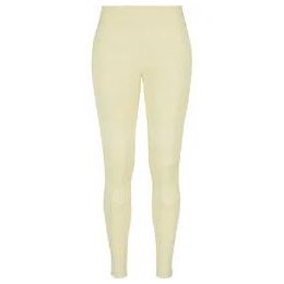 Leggings Urban Classics "Urban Classics Damen Ladies Tech Mesh Leggings", Damen, Gr. M, US-Gr&ouml;&szlig;en, softgelb, 80% Polyamid, 20% Elasthan, unifarben, slim fit, Hosen Leggings