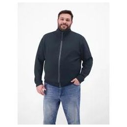 Sweatjacke Lerros "Sweatjacke aus weichem Baumwollmischgewebe", Herren, Gr. 4XL, classic navy, 90% Baumwolle, 10% Polyester, Sweatjacken Sweatjacke